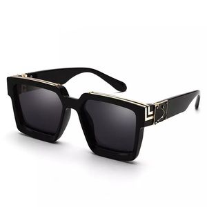 Accessories | Luxury Brand Designer Square Sunglasses Black Gold Men ...